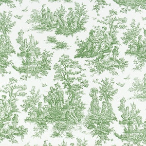 Green Toile Fabric French Toile Toile Fabric by the Yard Cotton 54 Wide ...