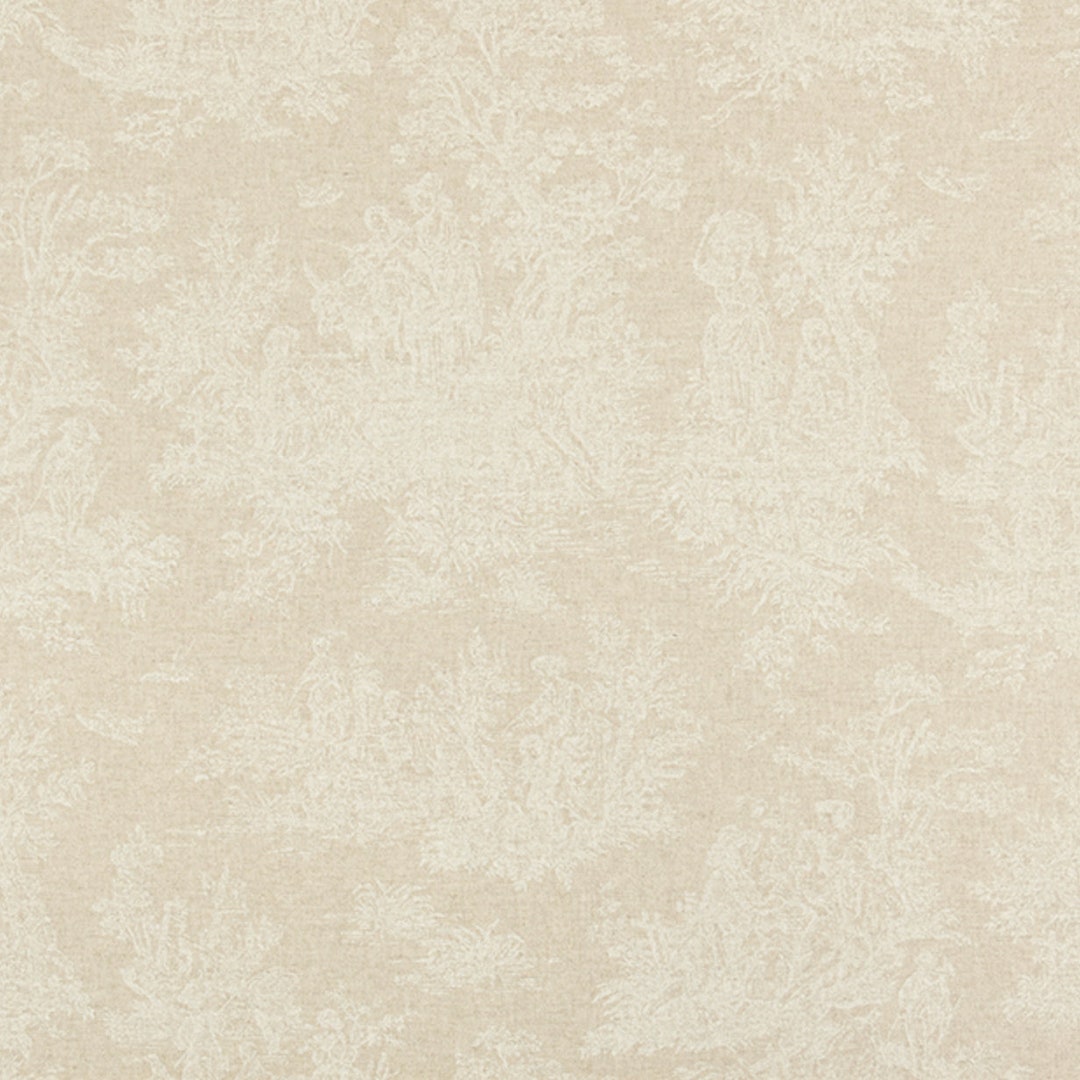 Beige Linen Toile Fabric - French Toile Fabric by the Yard - Cotton ...