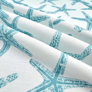 Coastal Starfish Fabric by the Yard - Upholstery Cotton - 54" Wide ...