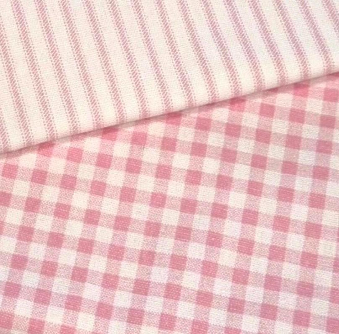 Baby Pink Gingham Fabric by the Yard - 54" Wide 100% Cotton - Pink ...
