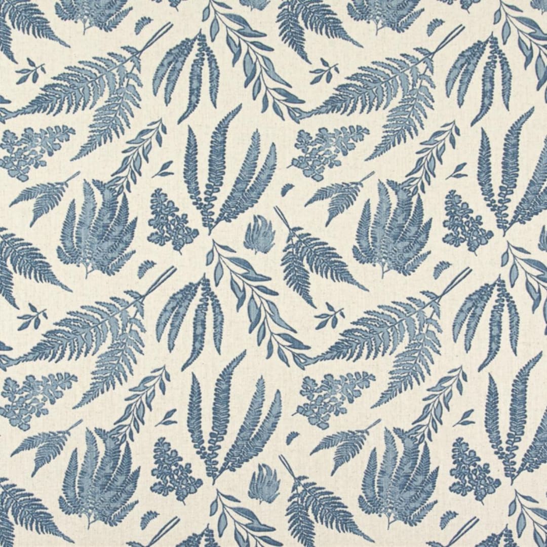 Botanical Fern Leaf Fabric - Upholstery Weight Cotton/linen Blend - 54 ...