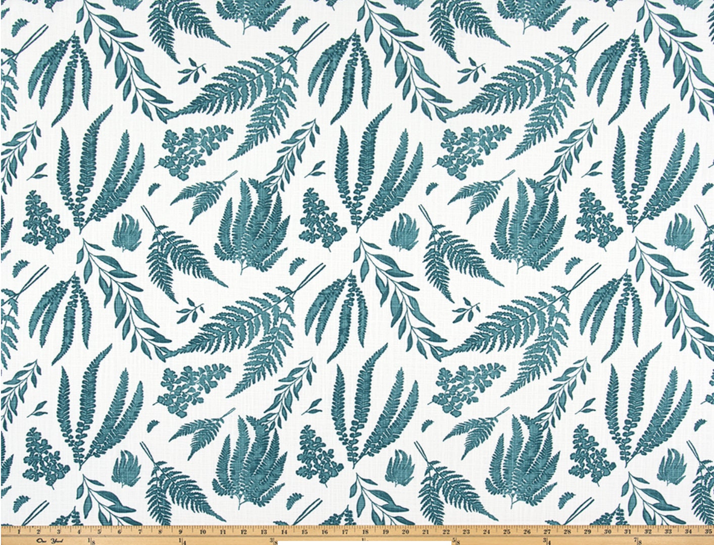 Fern Leaf Fabric - 100% Cotton Upholstery Weight - 54" Wide - Botanical ...