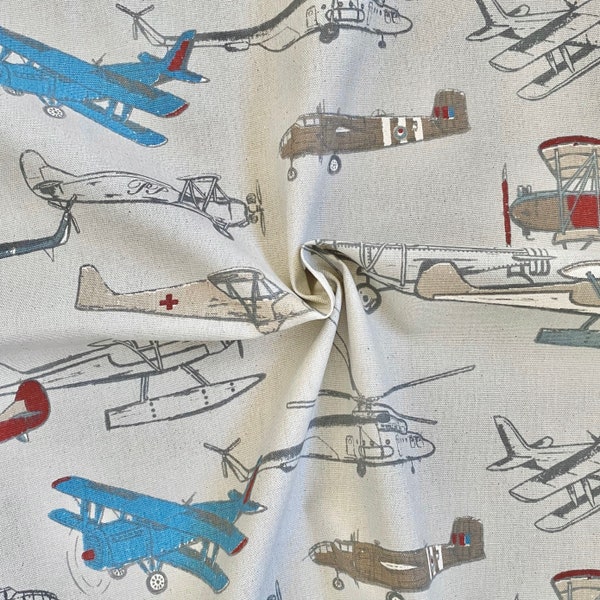 Fabric Airplane Print Cotton - Etsy