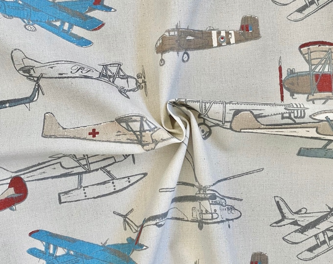 Airplane Vintage Models Aircraft Fabric Antiqued Planes Fabric Repeat ...