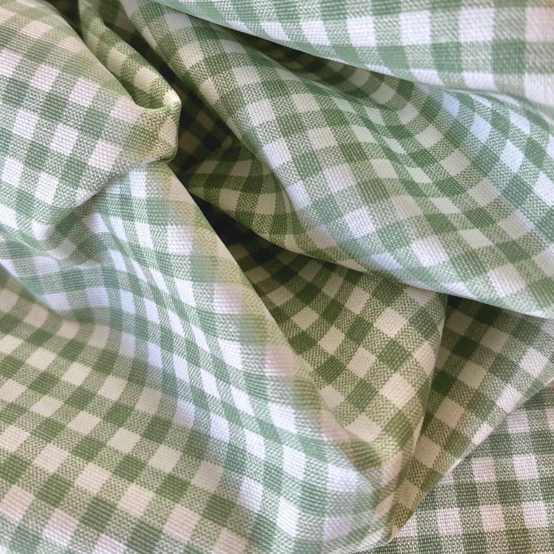 Green Gingham Fabric - Etsy