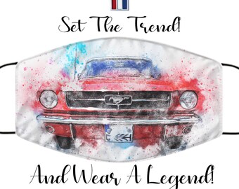 Ford Mustang Face Mask - Etsy