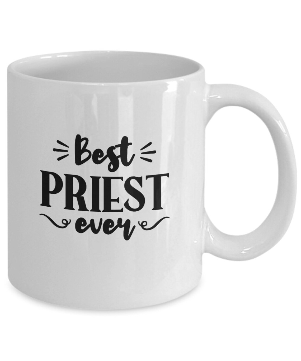 Best Priest Ever Mug , Funny Clergy Coffee Cup Gift Idea for Your ...