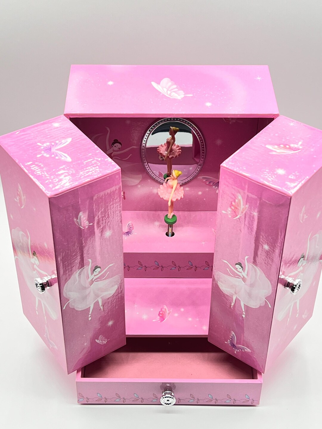 EXTRA LARGE Personalised WOODEN Ballerina Musical Jewellery Box ...