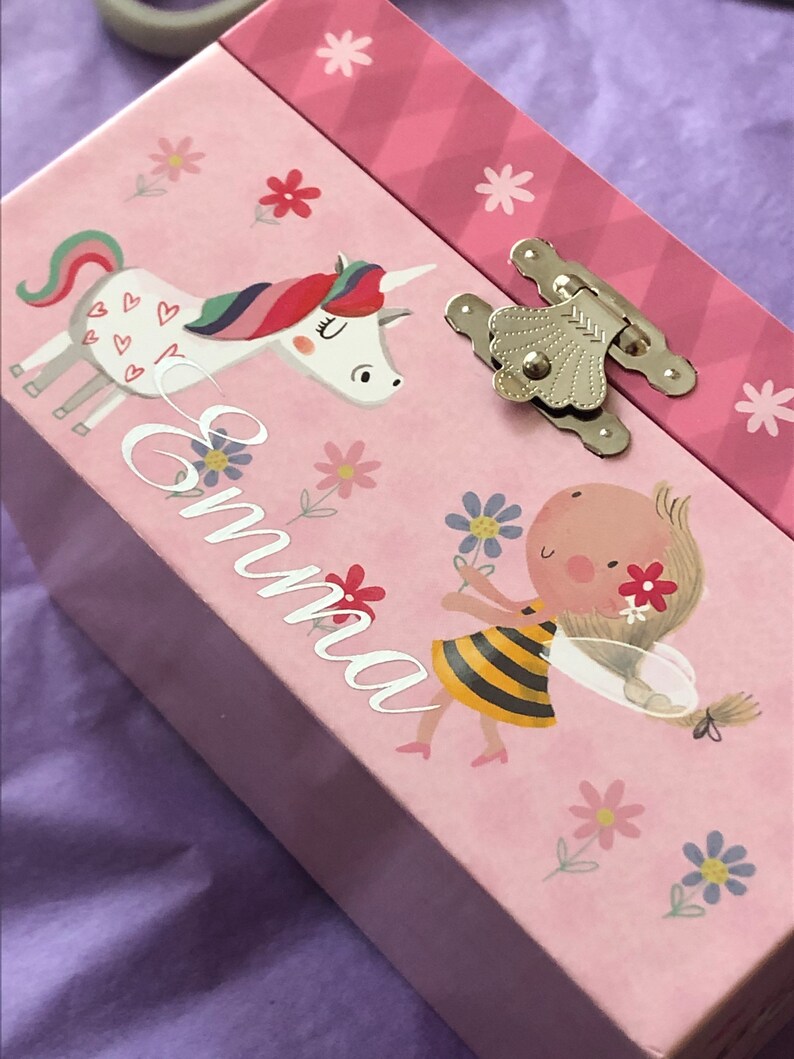 Personalised Unicorn Musical Jewelry Box Ballerina Music Box - Etsy