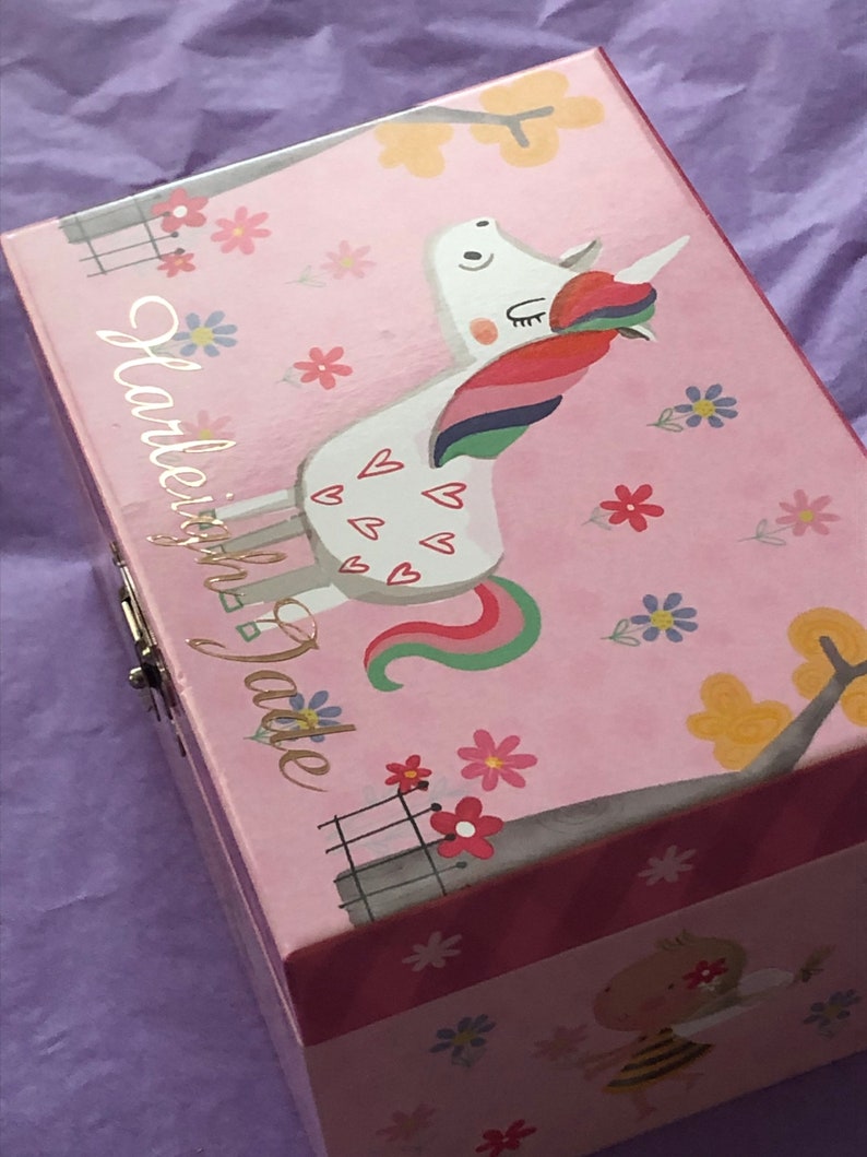 Personalised Unicorn Musical Jewelry Box Ballerina Music Box - Etsy