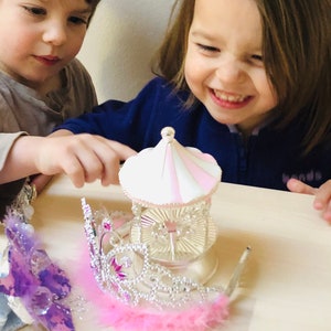 Personalised Silver Musical Carousel, Music Box, Musical Carousel ...