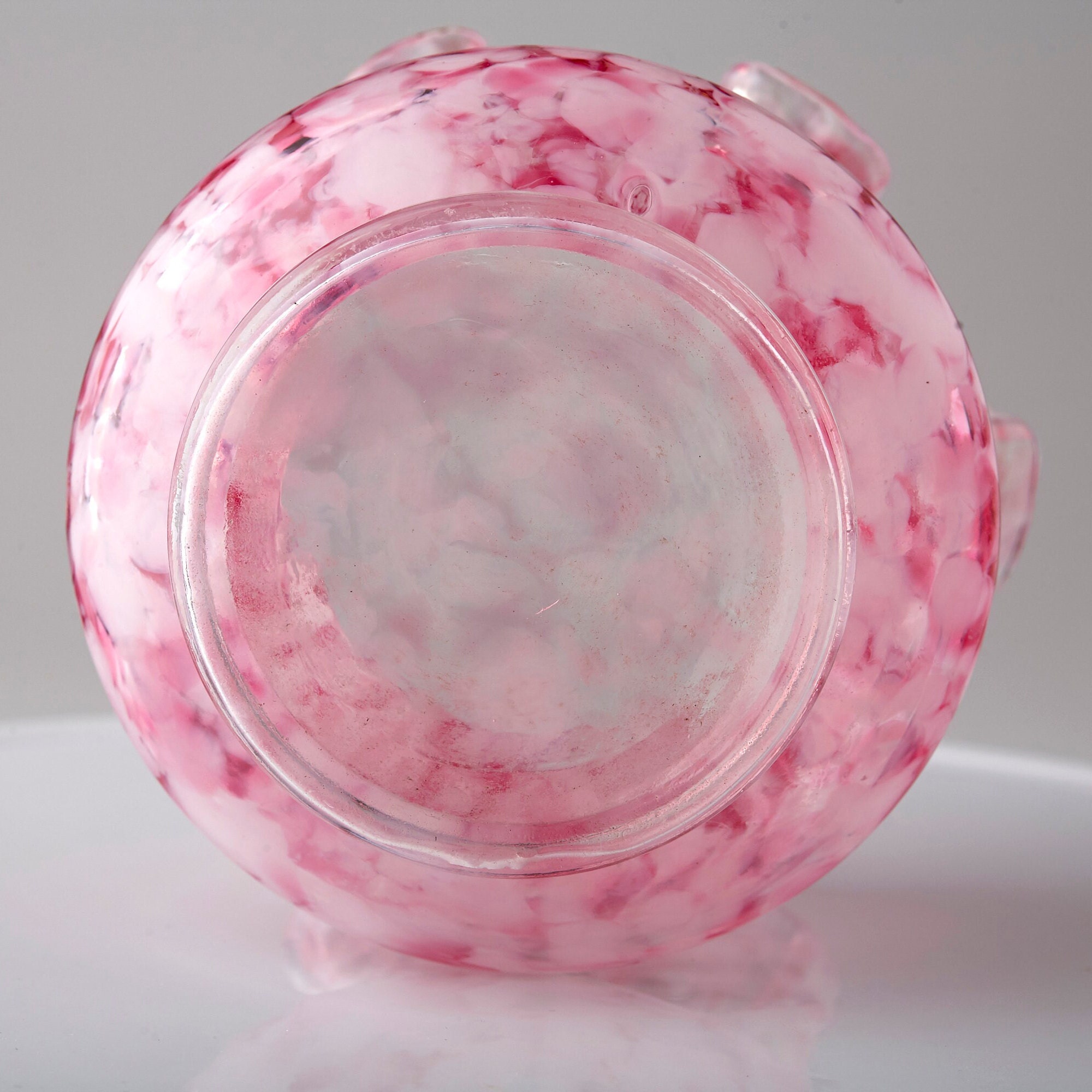 Fenton Vasa Murrhina Pink Glass Crimped Vase - Etsy