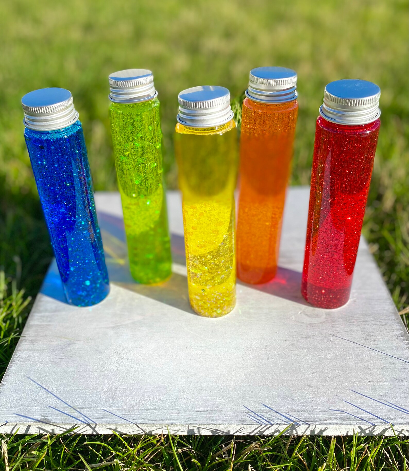 Mini Colorful Sensory Shaker Bottle 6 115ml Unique Calm Down Bottle Anxiety and Stress Relief ...