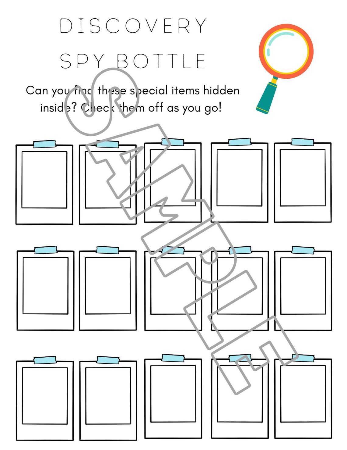 I Spy Sensory Bottle Shaker Custom Colors Unique Trinkets - Etsy