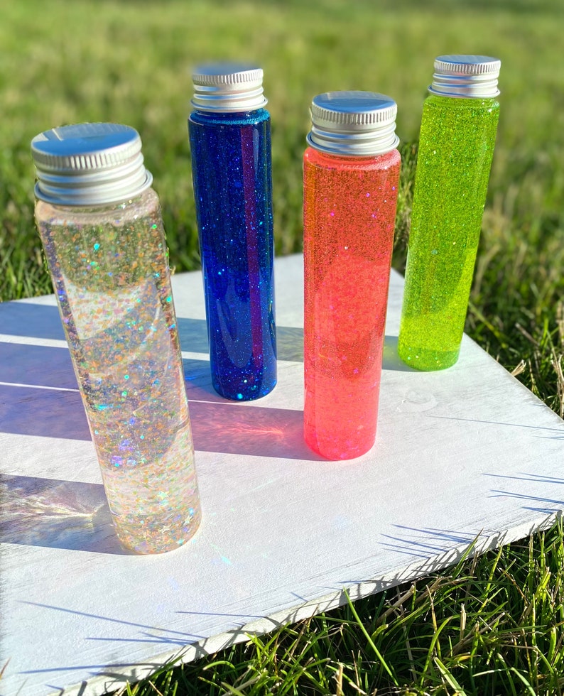 Mini Colorful Sensory Shaker Bottle 6 115ml Unique Calm Down Bottle ...