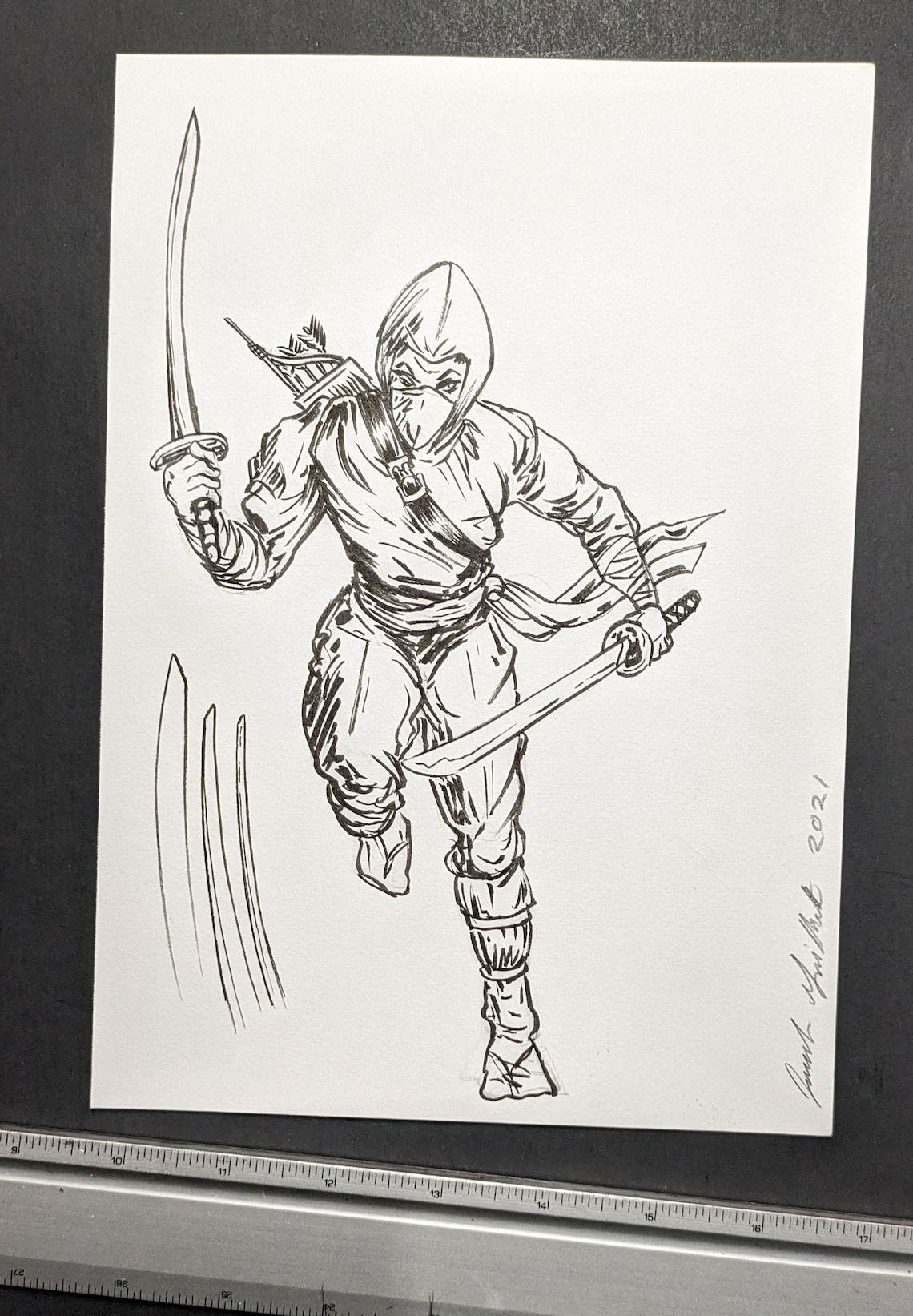 Two Ninja City Original Ink Art 3rd Party Goodman Games RPG - Etsy