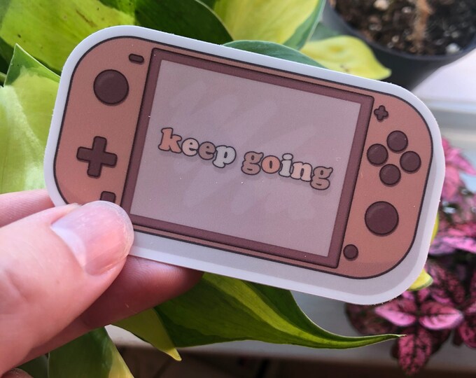 Keep Going Nintendo Switch Sticker Aesthetic Hydro Flask Sticker Pink ...