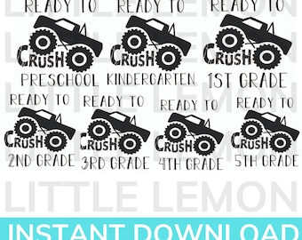Ready to Crush Preschool Svg Back to School Cut Files - Etsy