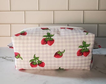 Strawberry Makeup Bag - Etsy