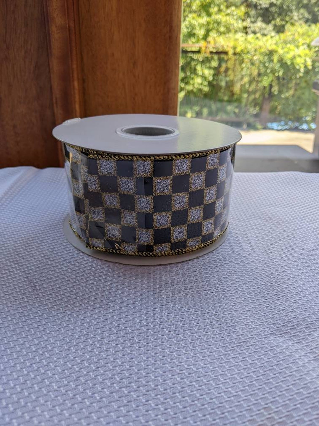 Black and Gold Ribbon, Two Sided Ribbon - Etsy