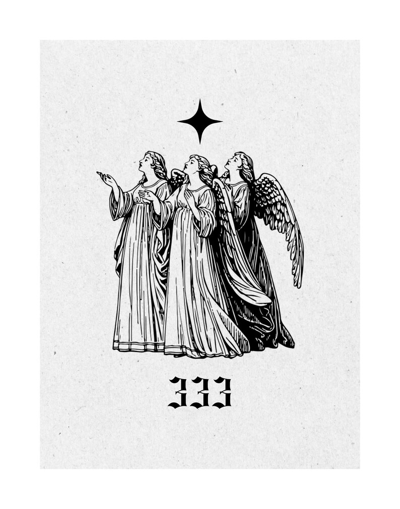 333 Angel Numbers Digital Print Download Printable Wall Art Support ...