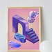 Surrealist Liminal Space Pink Digital Print Download Printable Wall Art ...