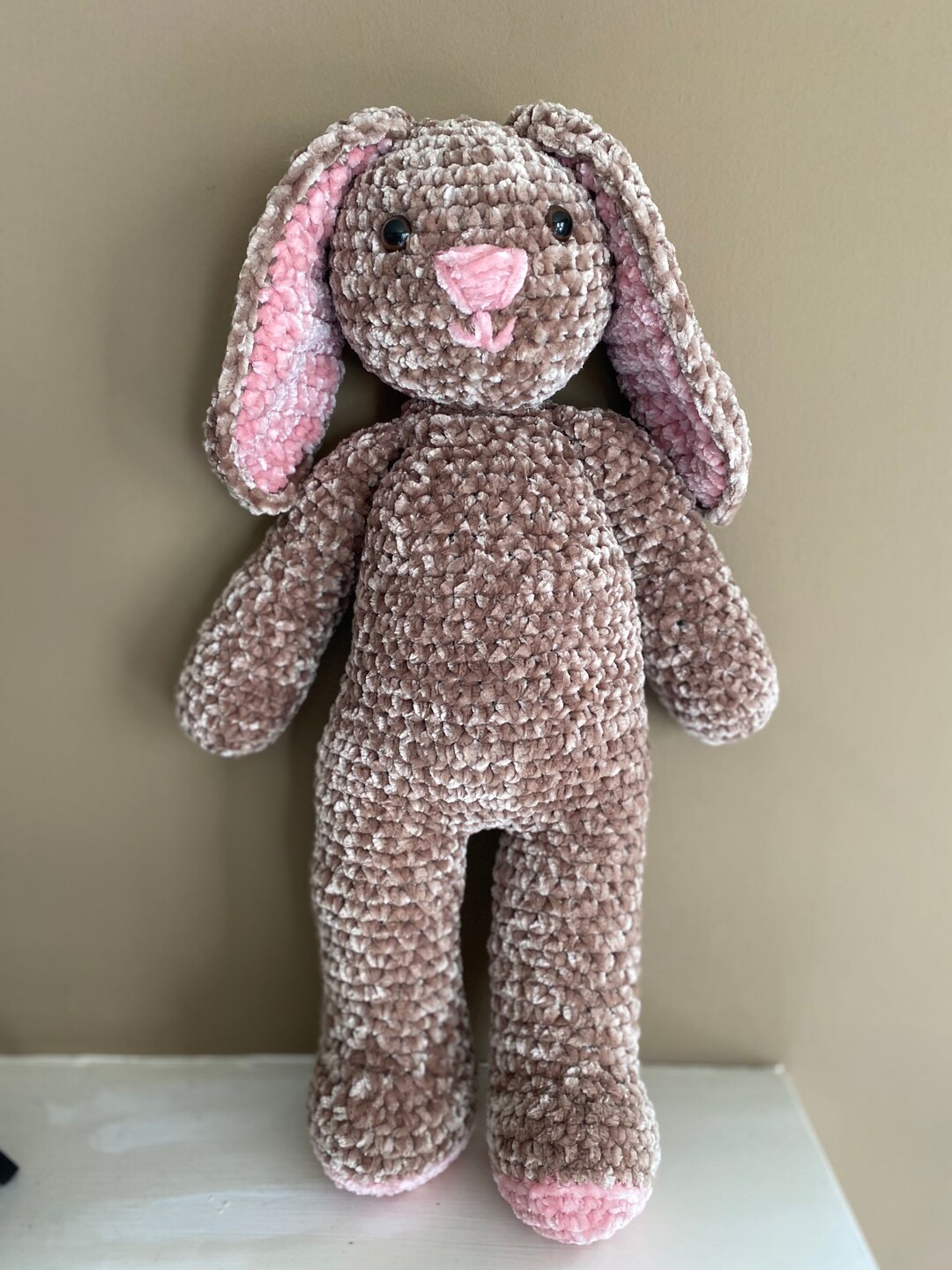 Stuffed Velvet Bunny Rabbit - Etsy