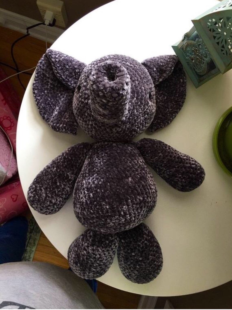 Velvet Stuffed Elephant | Etsy