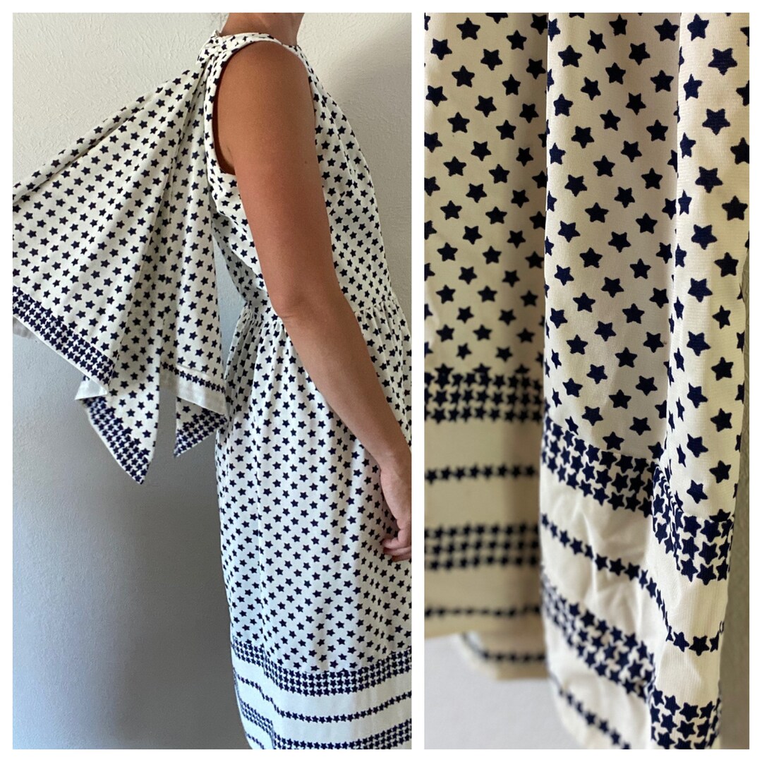 1960s Star Dress Novelty Print Midi 60s Women’s Vintage Outfit Woman ...