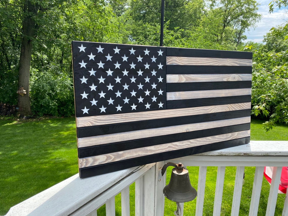 Subdued American Flag Subdued Rustic Flag Wood American - Etsy