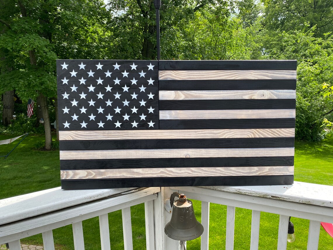 Subdued American Flag Subdued Rustic Flag Wood American - Etsy