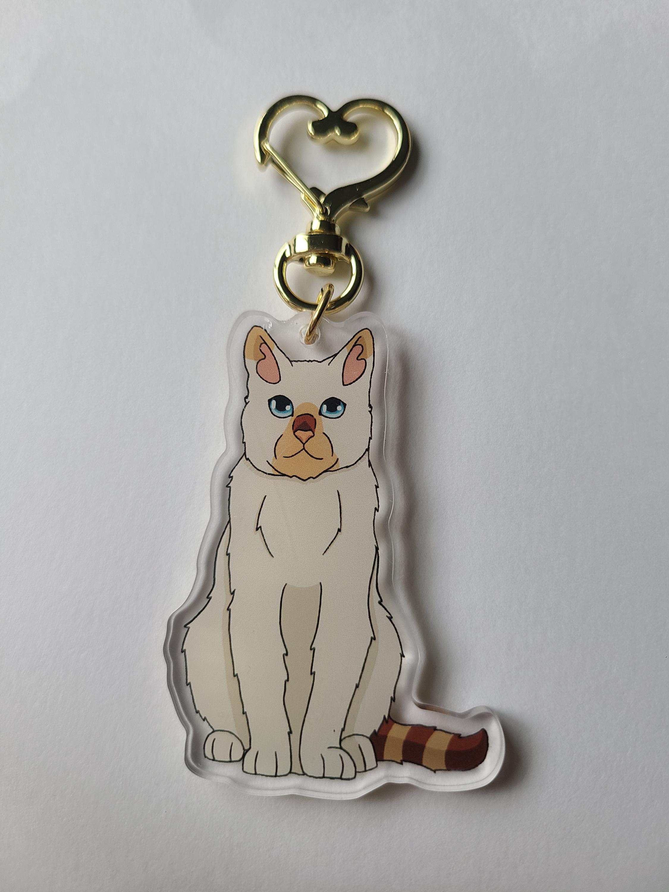 Blue Lynx Point and Flame Lynx Point Short Hair Cat Acrylic Keychains ...