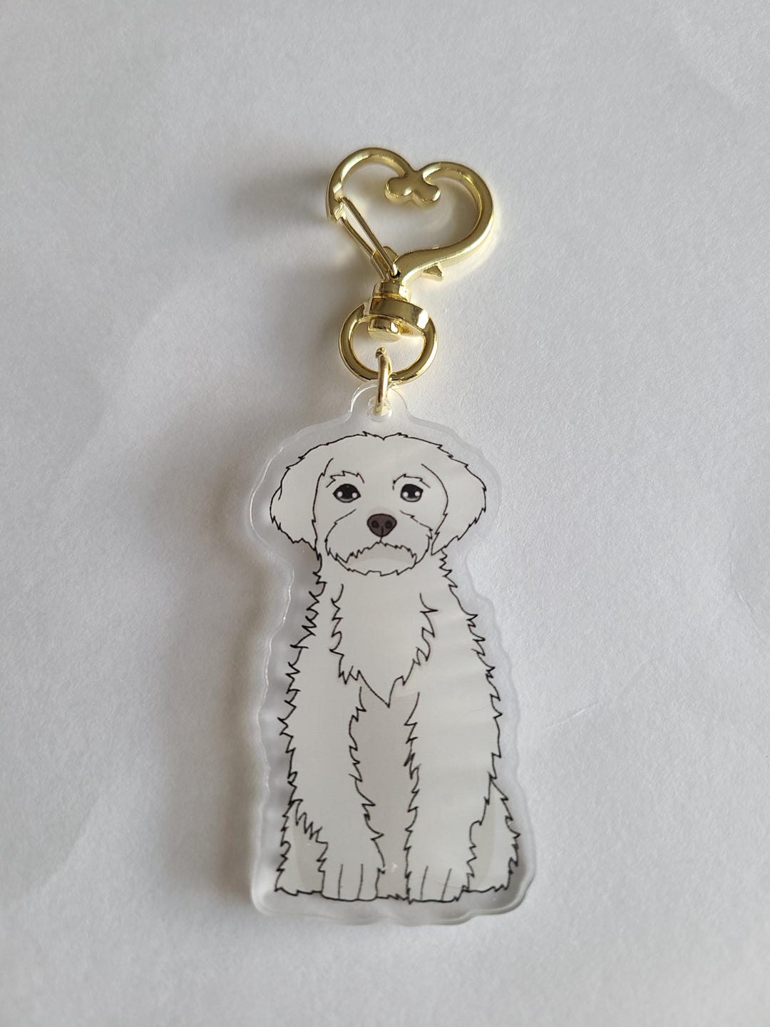 Maltese Dog Breed Acrylic Pet Keychain/ Adorable Kawaii Charm/ Animal ...