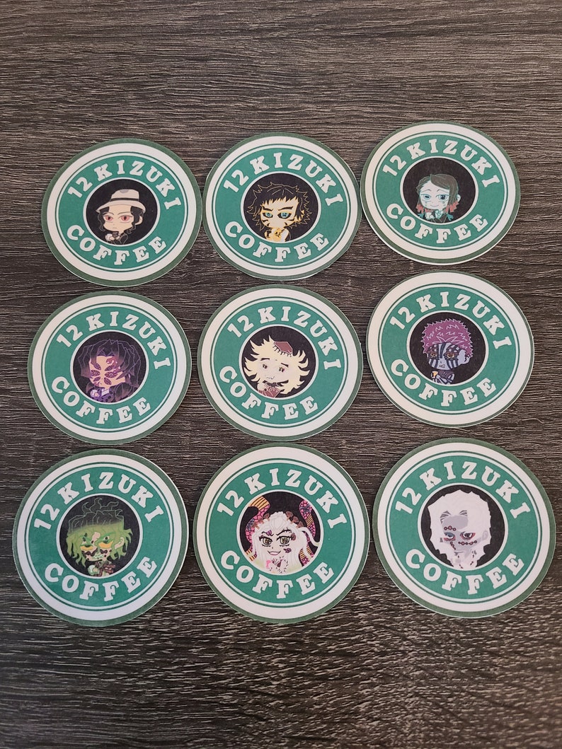 Demon Anime Coffee Stickers - Etsy