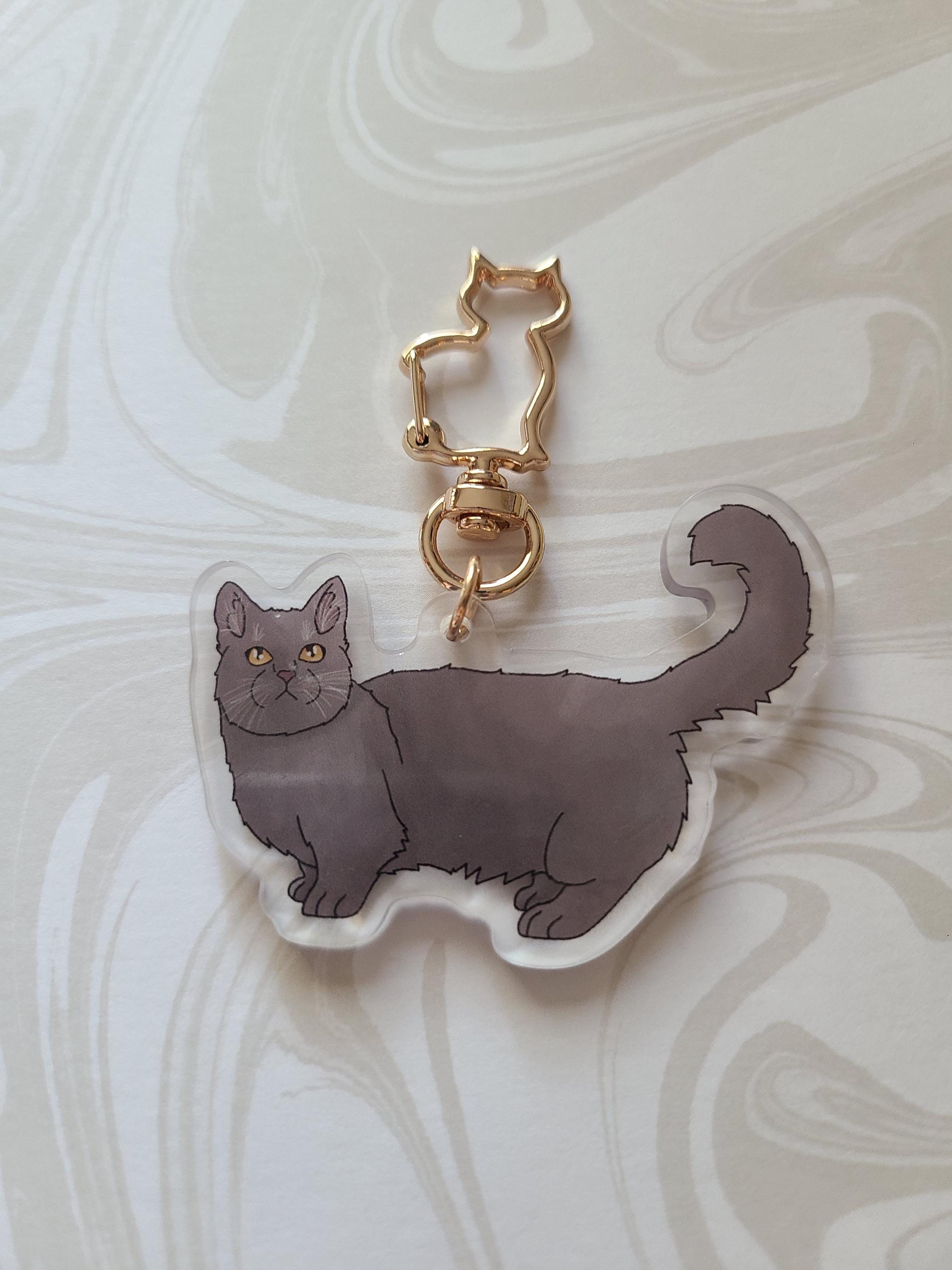 Munchkin Cat Breed Acrylic Keychains Gray & White, Calico, and Smoke - Etsy
