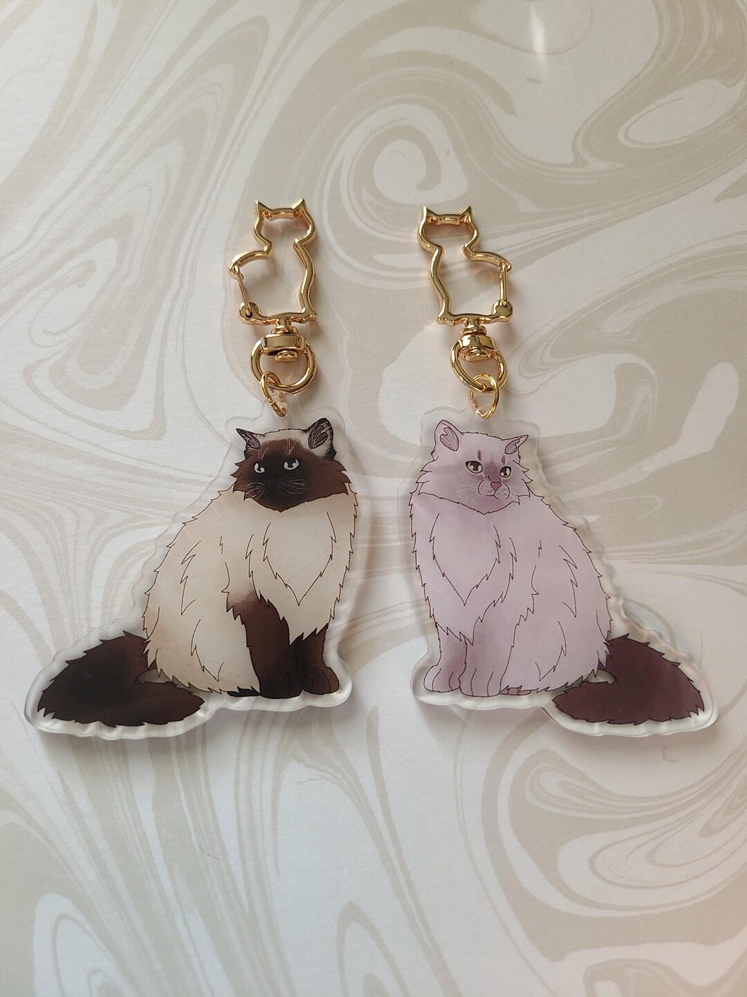 Himalayan Cat Breed Acrylic Keychains Seal and Blue Seal Point - Etsy