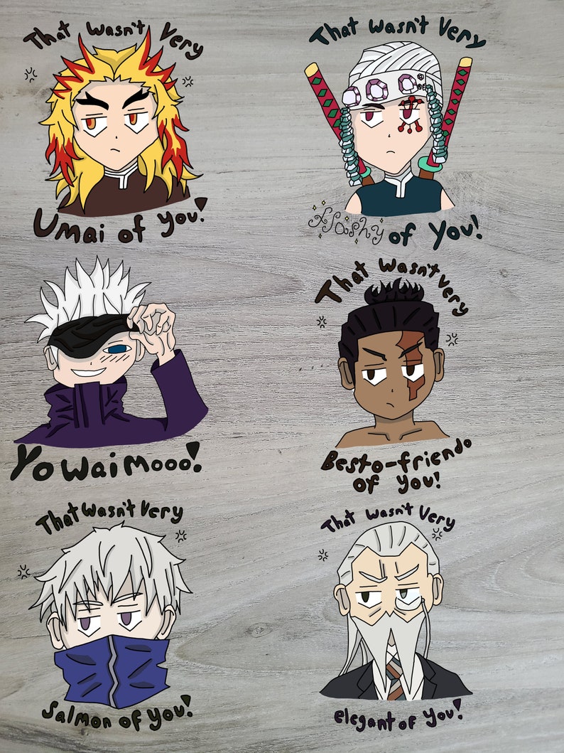 Miscellaneous Cute Anime Stickers - Etsy UK