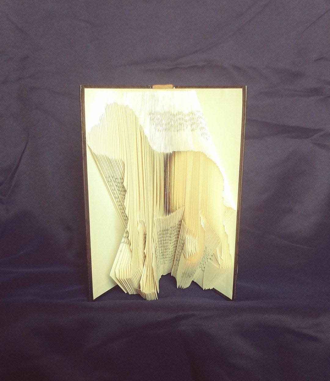 Boxer Dog Folded Book Art - Book Sculpture - Book Origami - Unique Gift ...