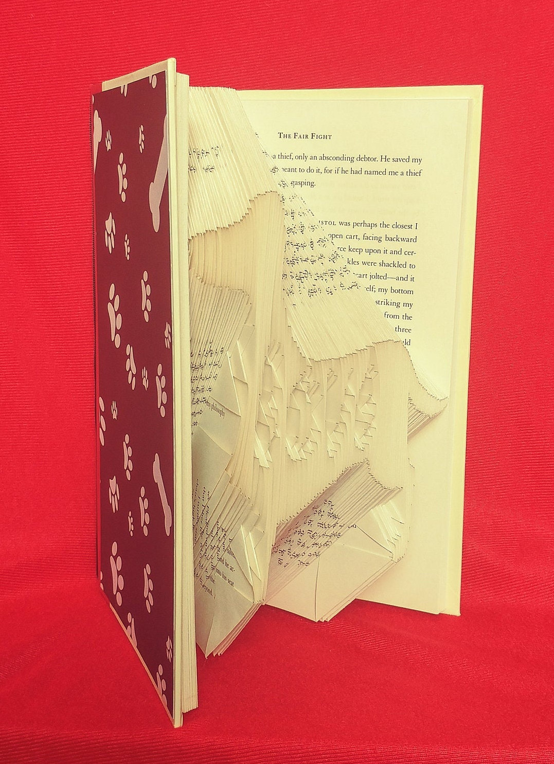Dashound Puppy Love Folded Book Art Book Sculpture Book Origami Unique ...