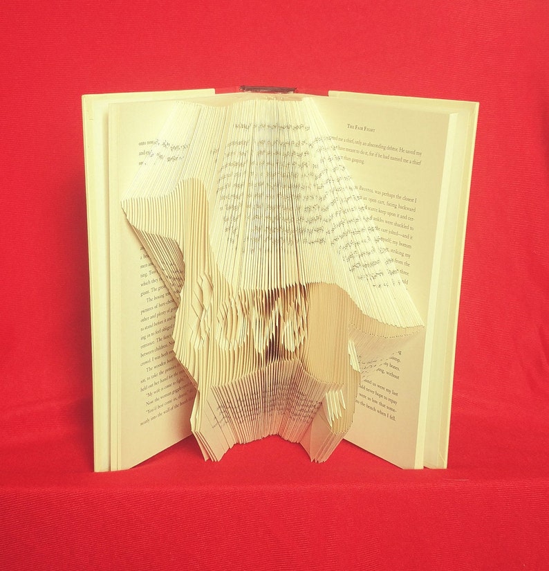 Dashound Puppy Love Folded Book Art - Book Sculpture - Book Origami ...