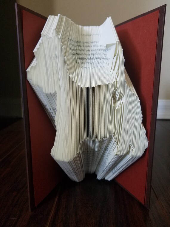 Yorkie Puppy Dog Folded Book Art Book Sculpture Book | Etsy
