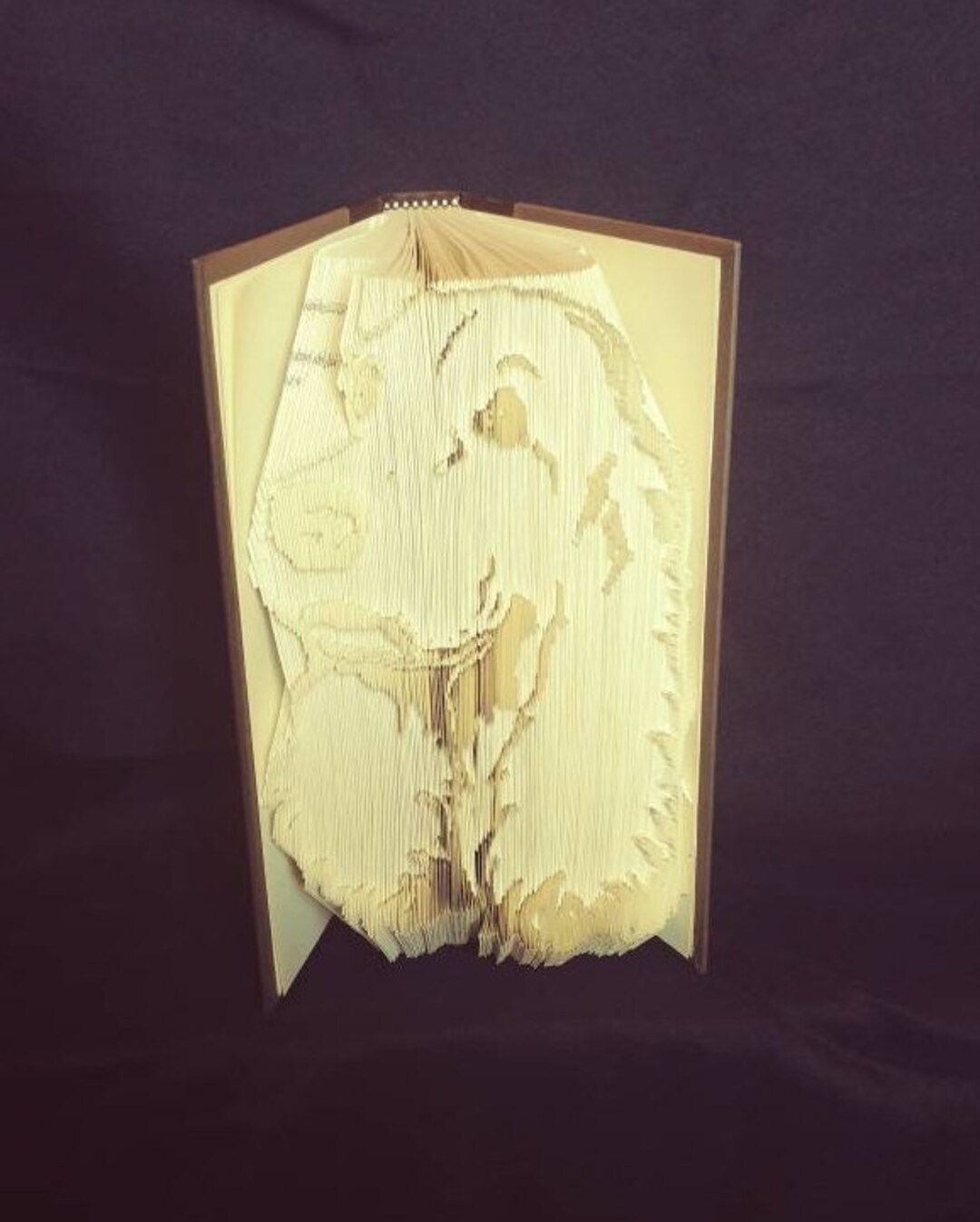 Cocker Spaniel Folded Book Art - Book Sculpture - Book Origami - Unique ...