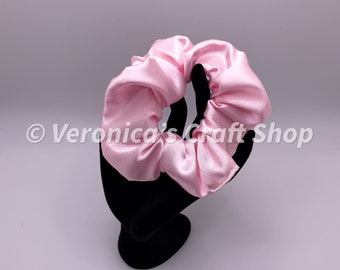 Pink Satin Scrunchie - Etsy