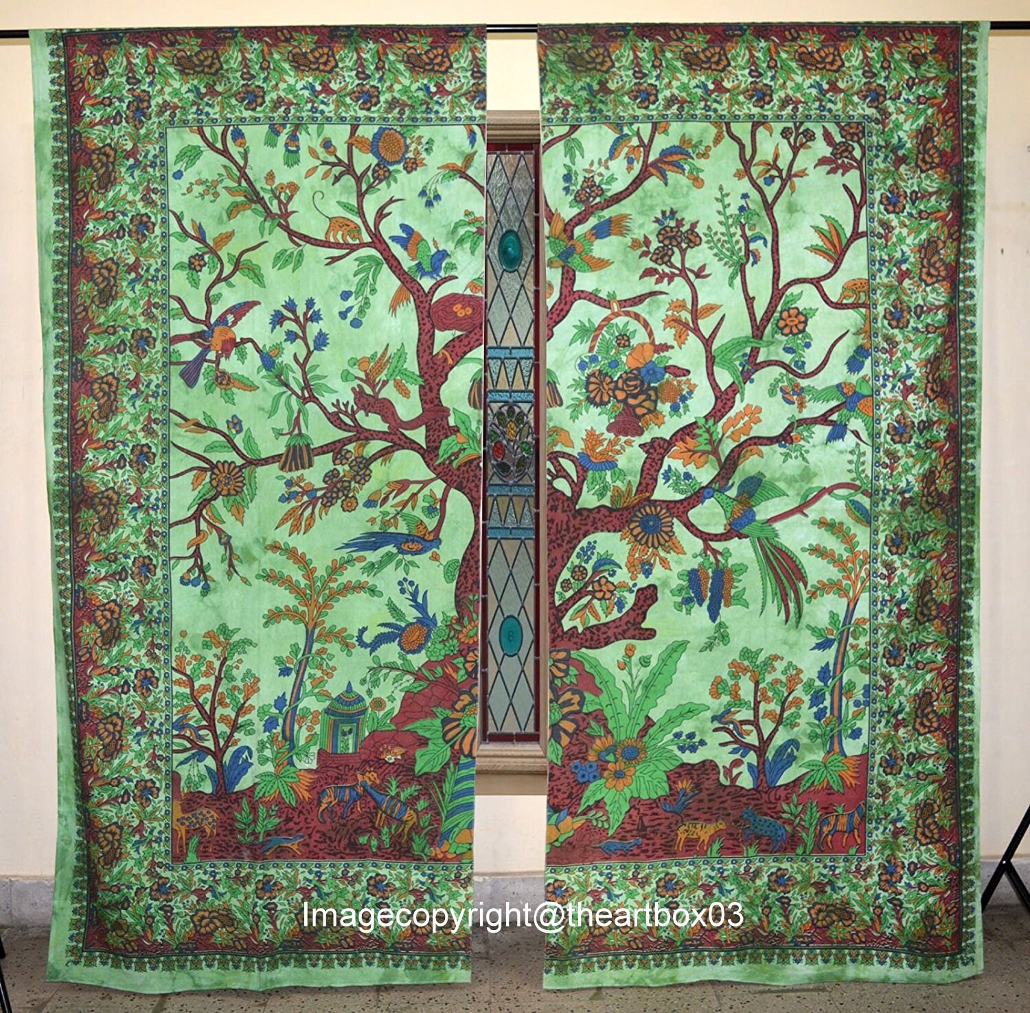 Bohemian Mandala Curtains Indian Curtains Kitchen Curtain - Etsy