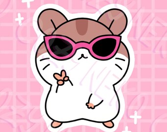 Cute Hamster Holographic Sticker Sheet - Etsy