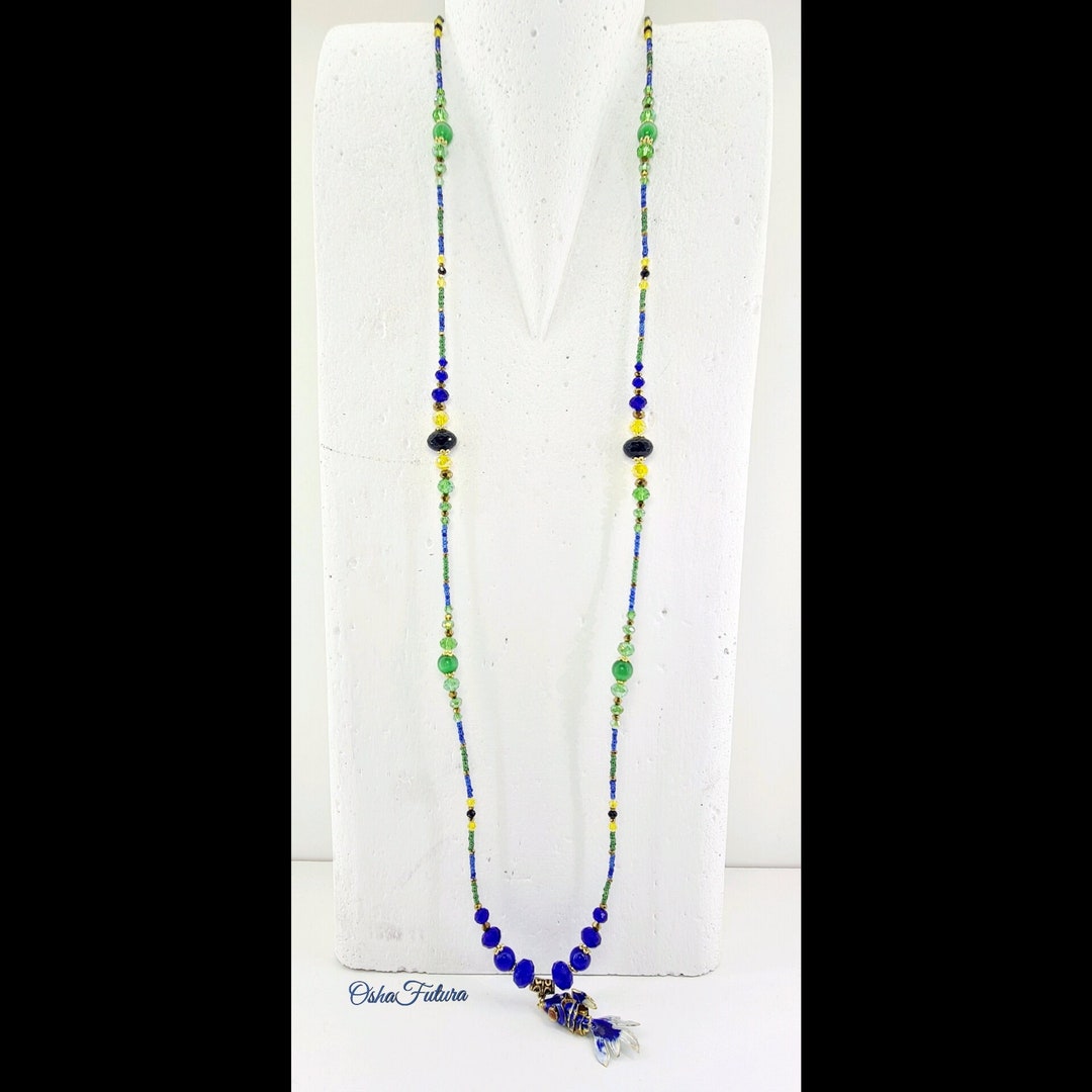 Inle 46'. Eleke Inle Ileke. Necklace Saint's Protection - Etsy