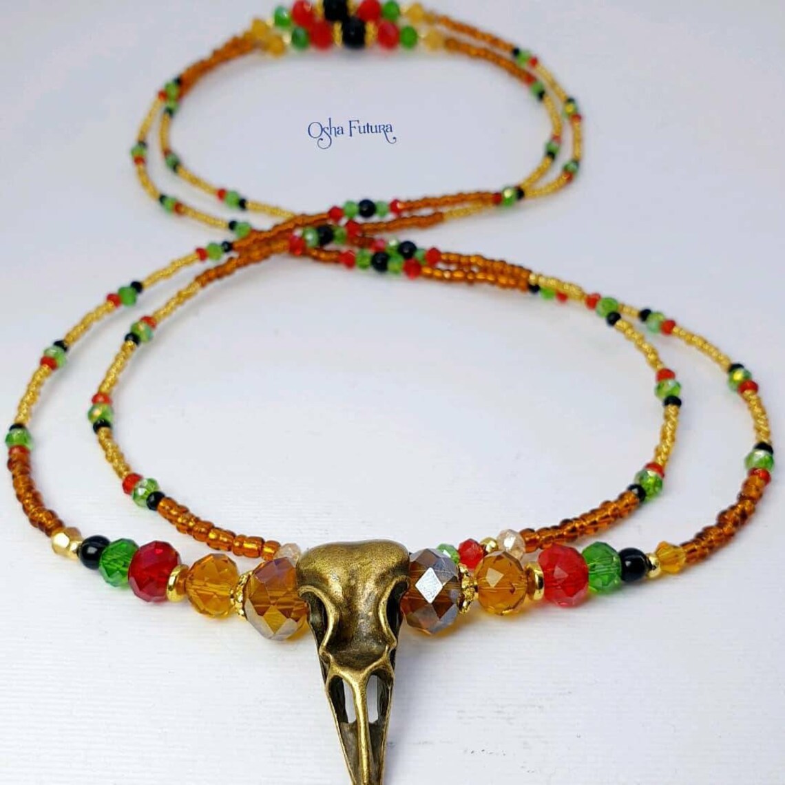 Eleke 46 de Oshun Ibu Kolé. Collar sencillo de Ochún Ibu - Etsy España