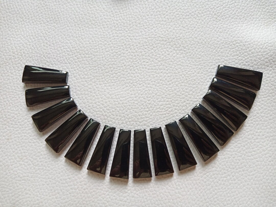 1 par de cerilla AAA negro ónix cabochon forma elegante - Etsy España