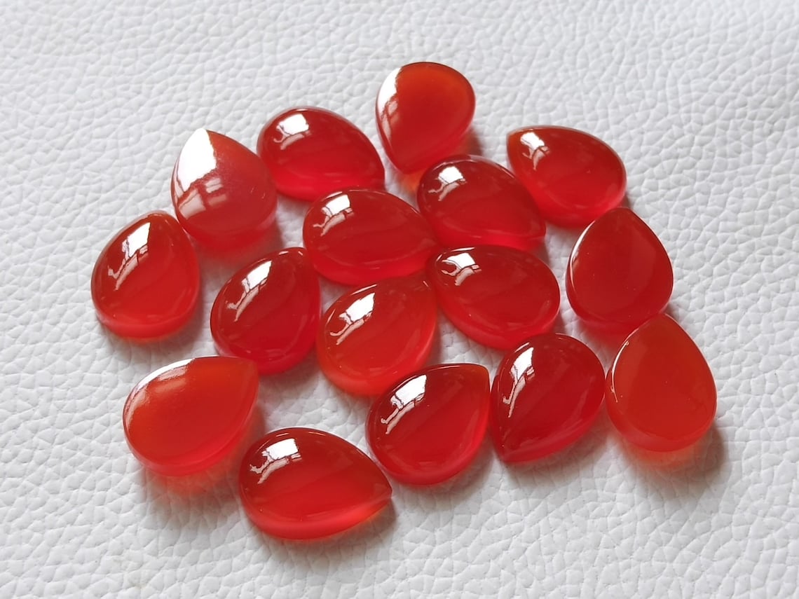 Beautiful Red Carnelian Cabochon Gemstone Calibrated Size - Etsy