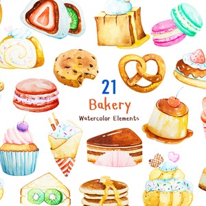 Watercolor Sweet Strawberry Ice Cream Cake,watercolor Hand Drawn Baking ...